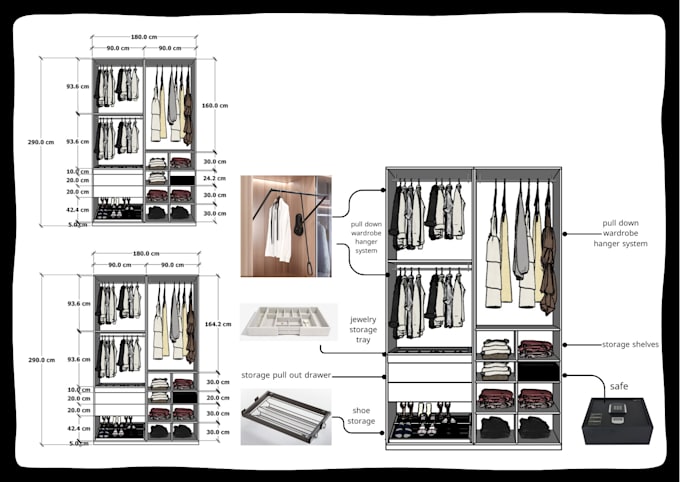 Do professional wardrobe design,cut list, technical drawings by Mariem ...
