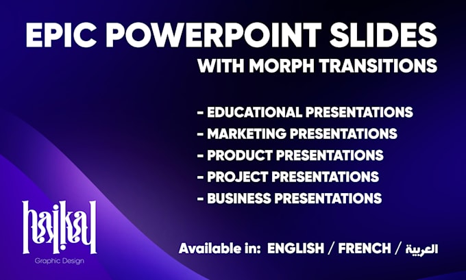 Design animated powerpoint presentation with morph animation by Haikalch | Fiverr