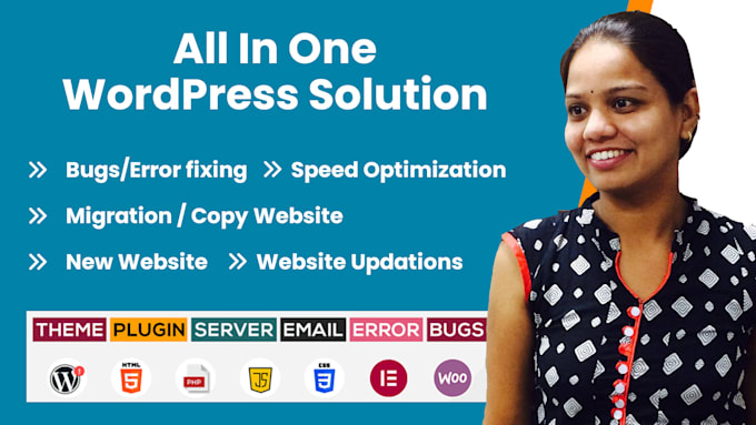 Fix bugs, errors, issues of your wordpress website by Rajshrich | Fiverr
