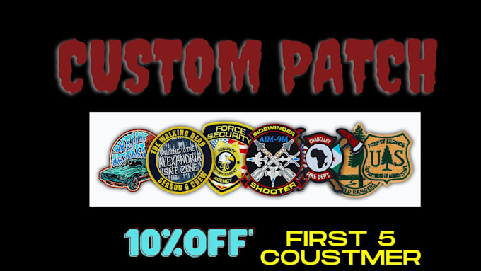 Custom patch embroidery digitizing design by Beltranpatches | Fiverr