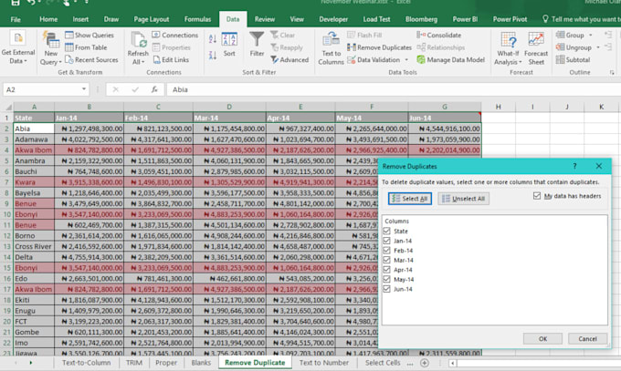 Help you with excel and csv, create reports and clean data by ...