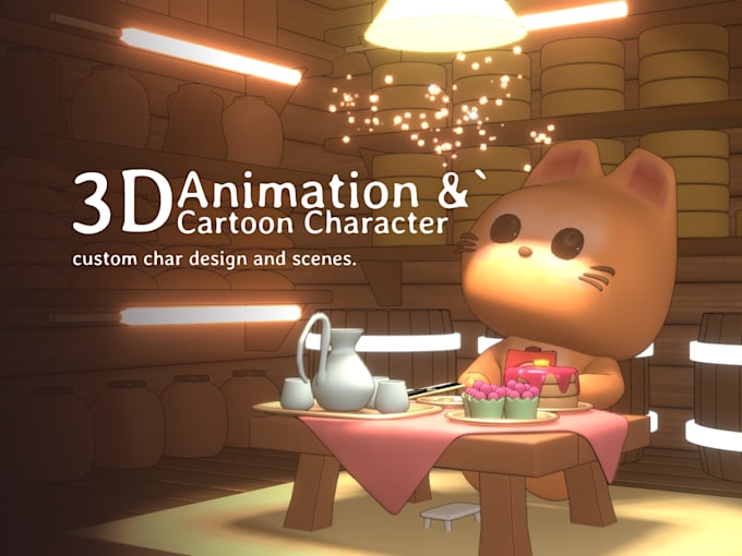Create 3d animation and custom cartoon character design by ...