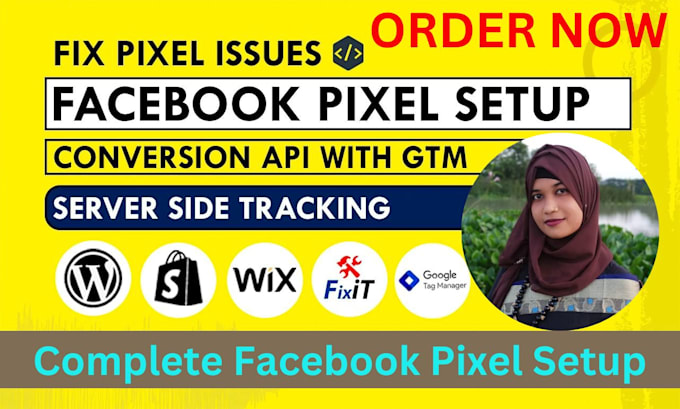 Setup facebook pixel conversion api with tag manager,google analytics 4 by Pocket_pro | Fiverr