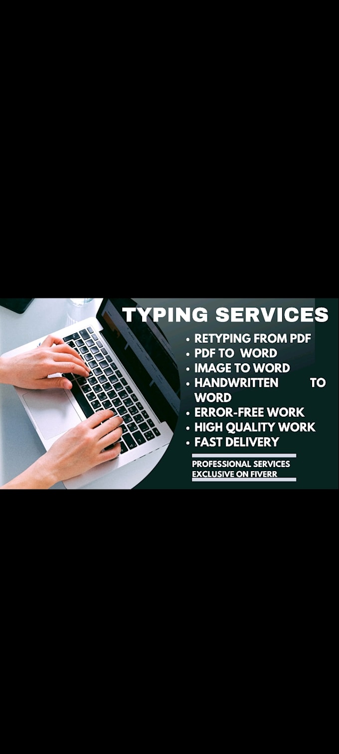 Provide fast and accurate typing service by Shyrafatima | Fiverr