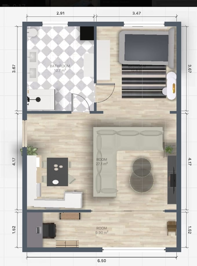 Draw rough plans into cad drawing by Jannat_niaz | Fiverr