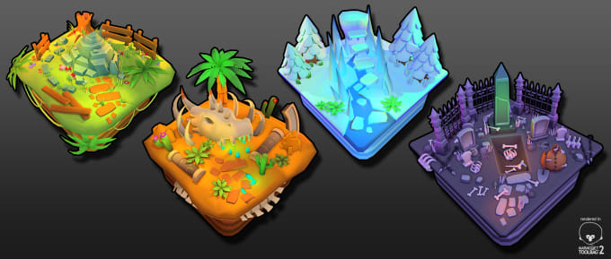 Create and texture stylized hand painted 3d models by Zack_cee | Fiverr