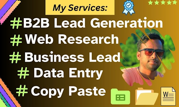 Do targeted b2b lead generation by web research and business leads by Mh_rocky | Fiverr