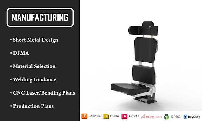 Provide precision sheet metal part and assembly design by Ammaaad | Fiverr