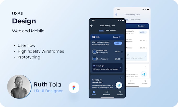 Design a mobile app and website ux ui design with figma by Ruthosuntola ...