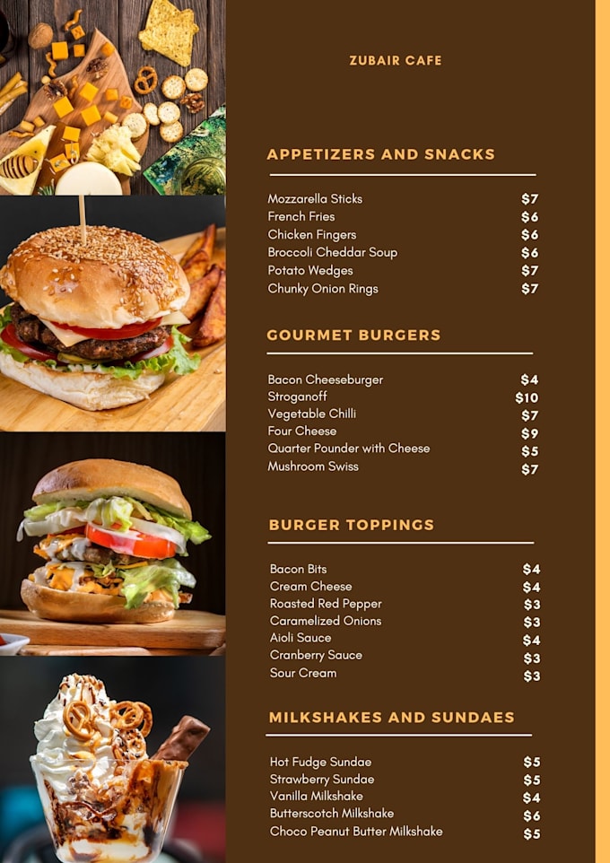 Design best beautiful resturan food menu attractive food menu by ...