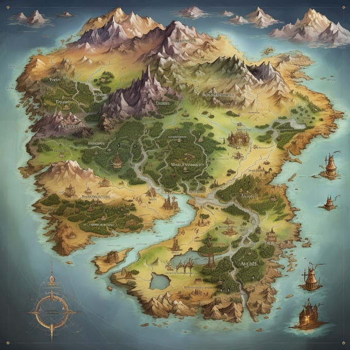Do fantasy world map for your book game, story, dnd and campaigns by ...