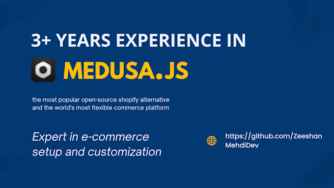 Setup and customize medusajs ecommerce with next js storefront and dashboard by Mehdi_92 | Fiverr