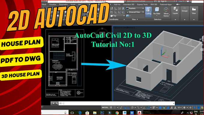 Redraw 2d drawing floor plan in autocad l 2d by Farich180 | Fiverr