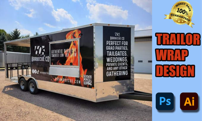 Create a trailer wrap design, food truck wrap, truck wrap design by ...