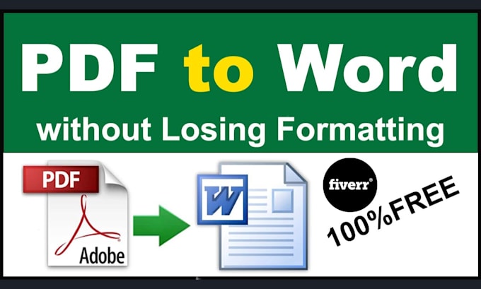 Convert pdf to word or excel, images pdf to text with ocr by Irshadrehmani | Fiverr