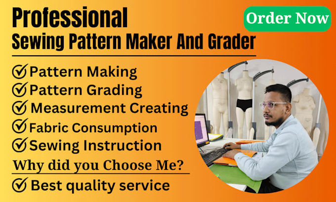 Be your sewing pattern maker and grader by Adelmustaqim | Fiverr