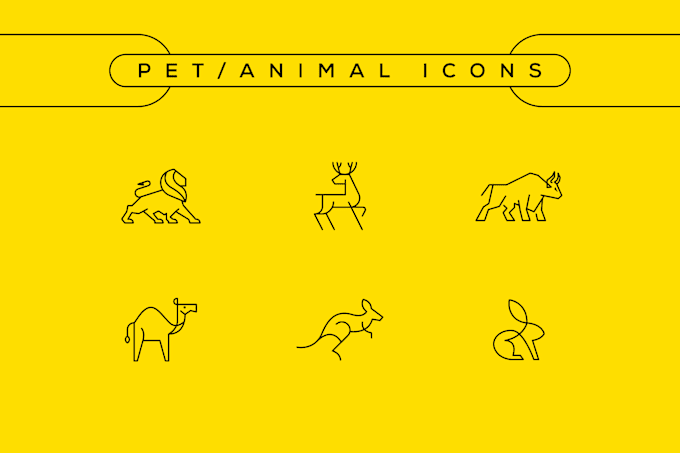 Create abstract minimalist pet, animal line art icons by Creatiqueen ...
