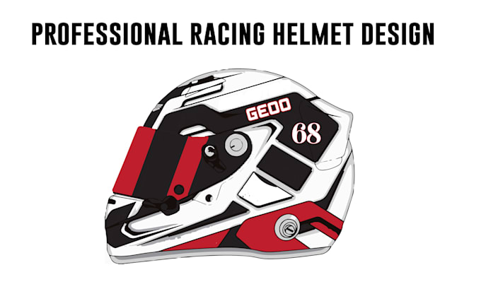 Make a professional racing helmet design unique and creative by ...