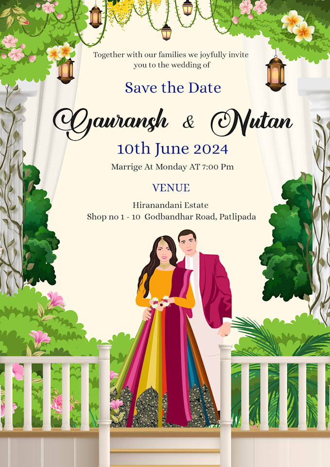 Design unique invitation cards for you by Ridatahir1 | Fiverr