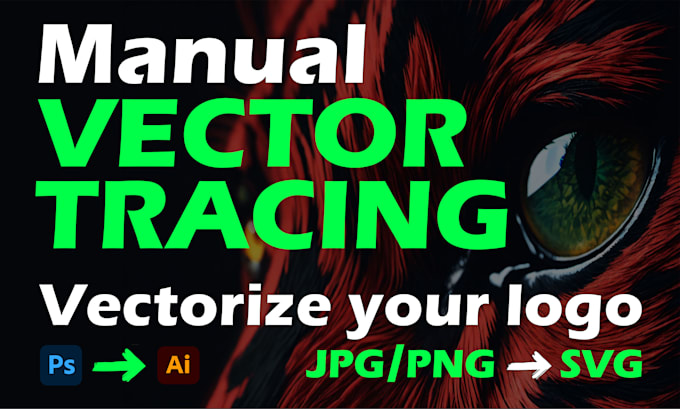 Manual vector tracing, convert logo to vector by Precisetracer | Fiverr