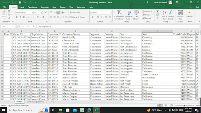 Split excel reports fact by Alisamio | Fiverr