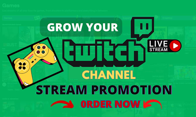 Do organic twitch promotion and bring live viewers by Afreen302 | Fiverr