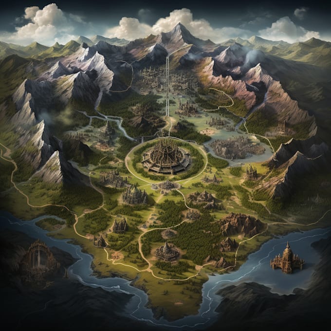 Design a historical or fantasy map for you by Octaapsos | Fiverr