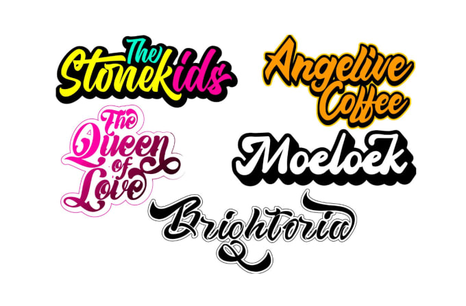 Design custom hand lettering, script font logo, retro typography t ...