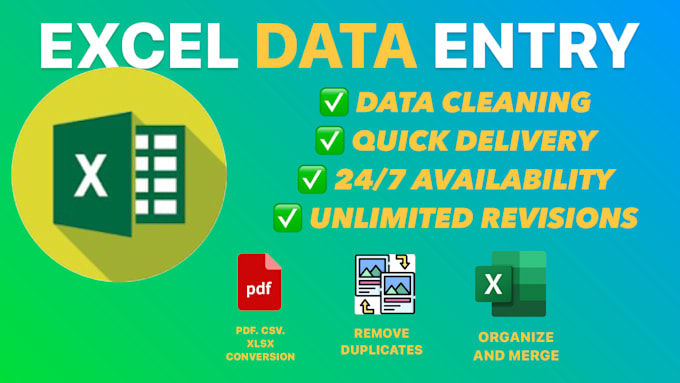 Clean, organize, merge and format excel and csv data by Avank_20 | Fiverr