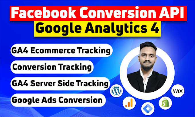 Setup facebook conversion api,ga4,google analytics 4, ga4 ecommerce tracking by H_arafat23 | Fiverr