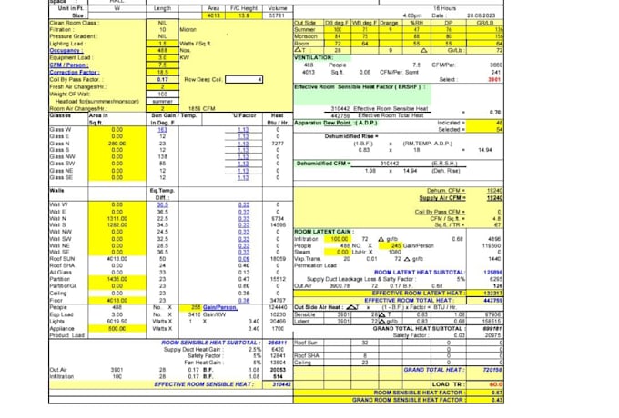Hvac Engineering Calculations