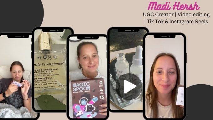 Create ugc for tik tok, reels or ads in english or french by Madihersh | Fiverr