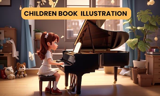 Design 3d children book illustration, children story book, kids book by ...