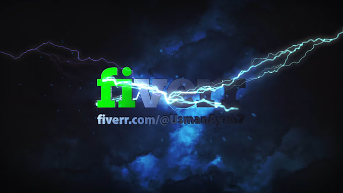 Create lightning strike animated logo video intro youtube by Usmanayub7 ...