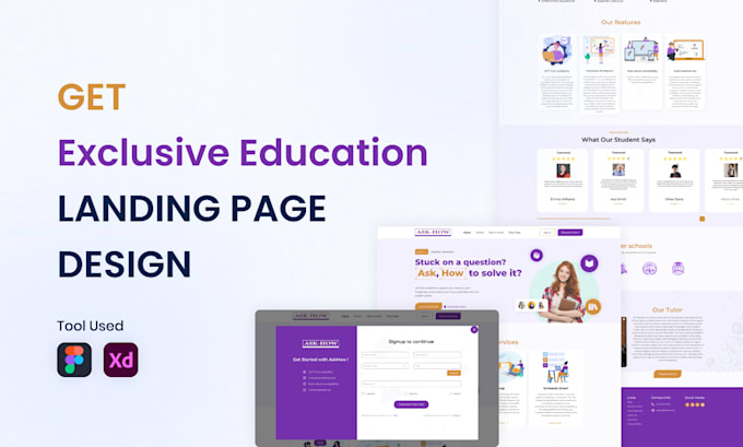 Professional ui ux landing page and web template design by Rezaul69 | Fiverr