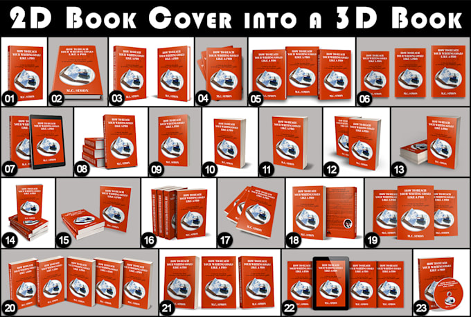 Turn your 2d book cover into a 3d book graphic presentation by Bogman ...