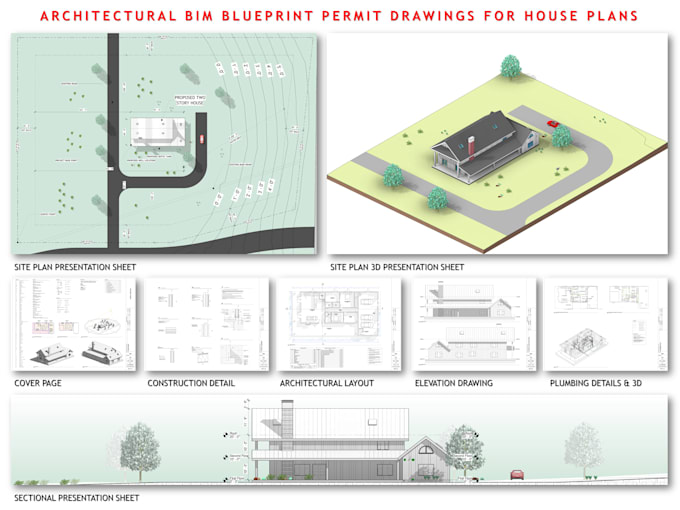 Create architectural bim blueprint permit drawings by Mirjariyadh | Fiverr
