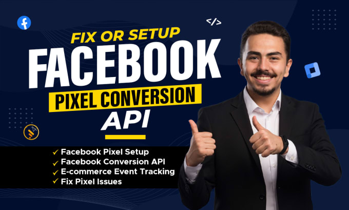 Fix or setup facebook pixel and conversion api for any website by ...
