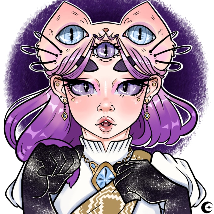 Draw your original character by Ristiki | Fiverr