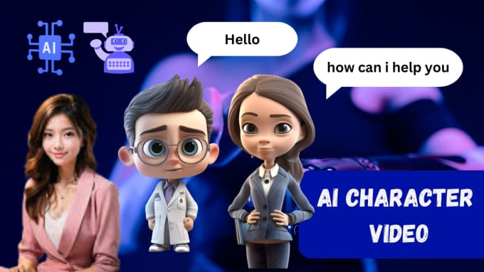 Create a personalized animated ai character video by Typesolutors | Fiverr