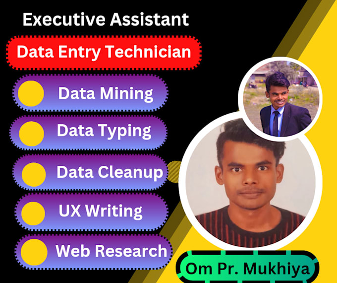 Perform data purification, formatting, mining, ux writing, and copy paste by Omprakshmukhiya ...