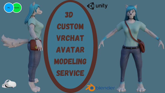 Model high quality 3d custom vrchat avatar, anime avatar, furry vrchat ...