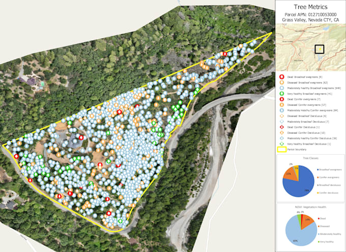Do gis vegetation analysis and mapping, crop counting, ndvi index by L ...