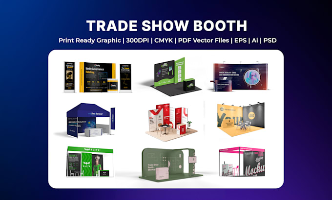 Create printable trade show booth, backdrop for exhibition, banner ...