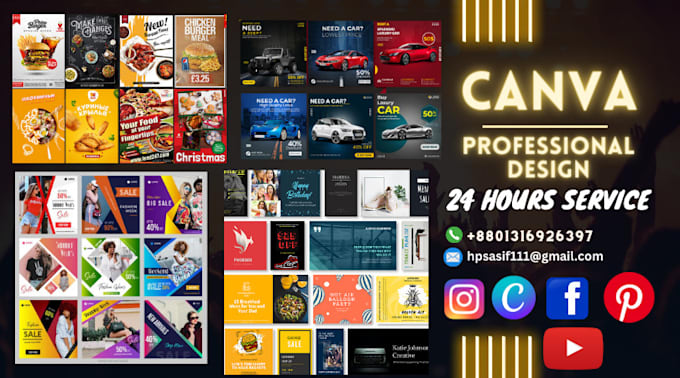Canva pro design social media post template and logo by Sohid_mia | Fiverr