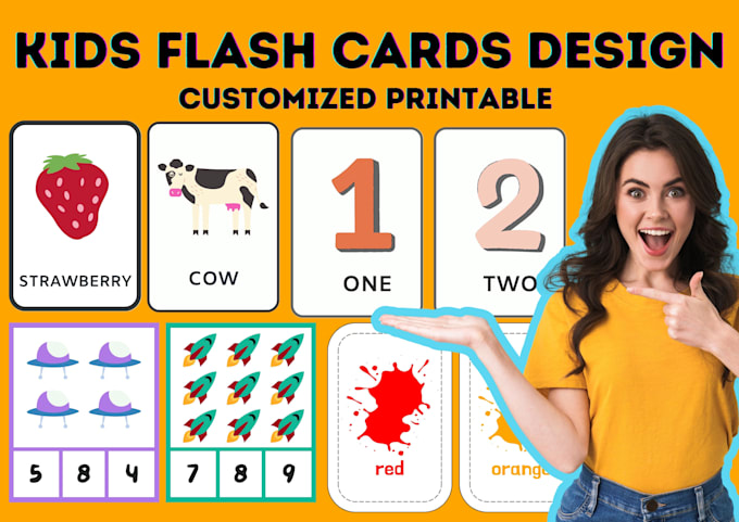 Design printable any type of flashcards by Sheyyyyrtyyy | Fiverr