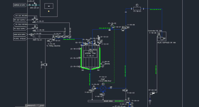 Do autocad or visio 2d drawings of chemical engineering pfd, pid and layout by Chemical_n_tech ...