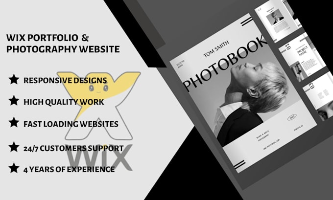 Design, redesign custom wix photography wix portfolio website by ...