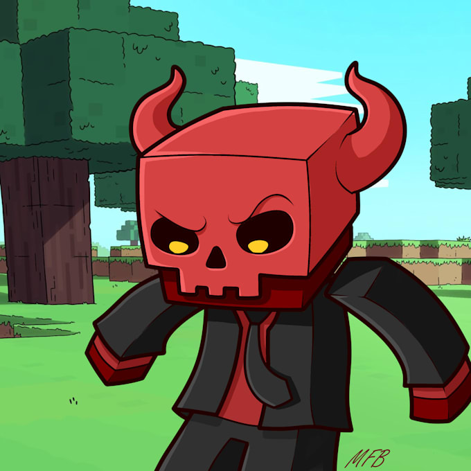 Make your minecraft character in cartoon art style by Zardel | Fiverr