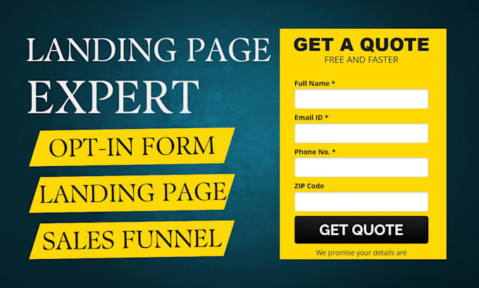 Create high converting unbounce landing page, clickfunnel, getresponse ...